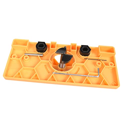 SPARIK ENJOY 35MM Concealed Hinge Jig, Hinge Drilling Tool Set,Suitable for Face Frame Cabinet Cupboard Door Hinges, DIY Tools for Cabinet Door Installation (Yellow)