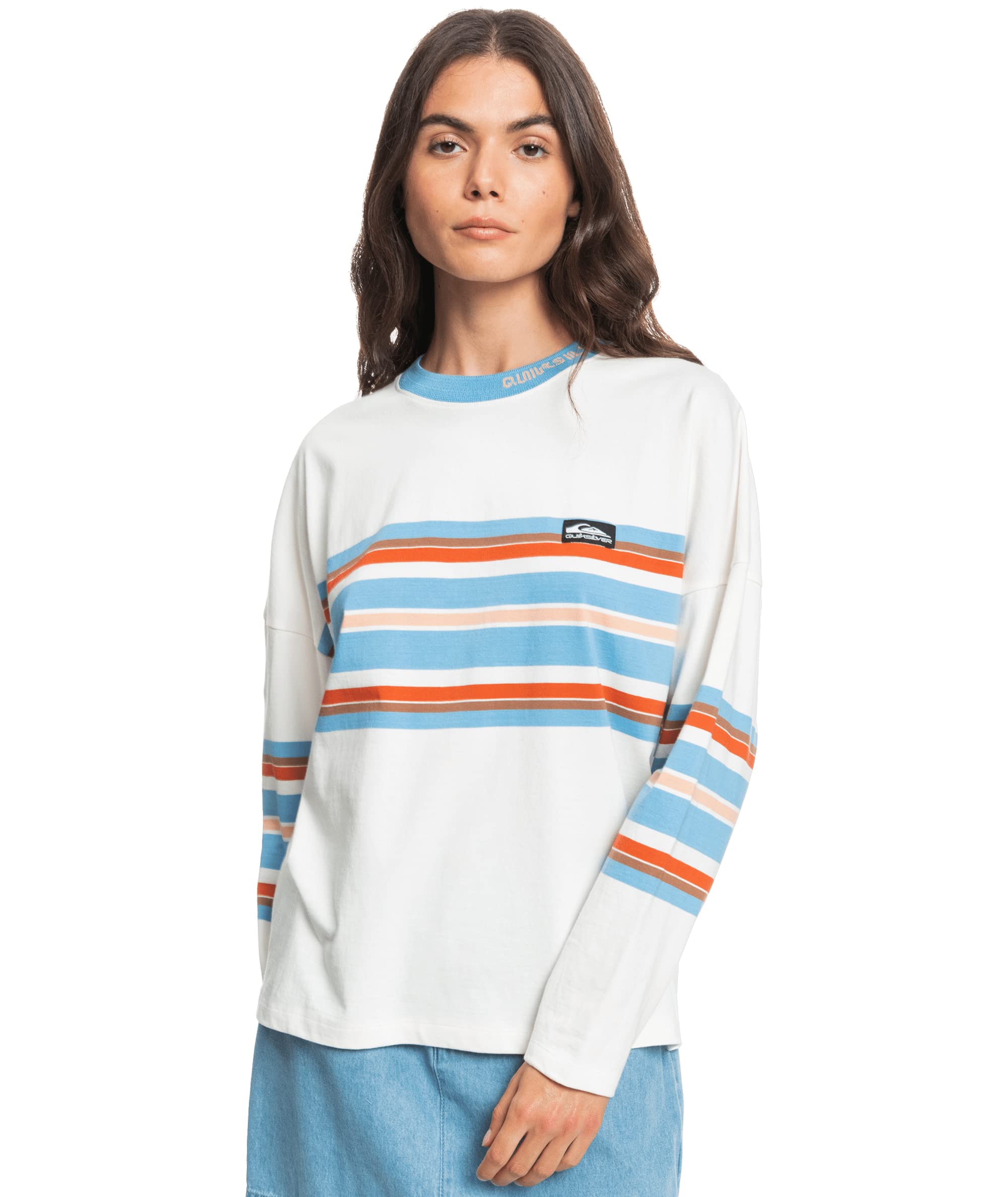 Quiksilver Women's Spot Explorer Long Sleeve T-Shirt for Women (Small, Lily White)