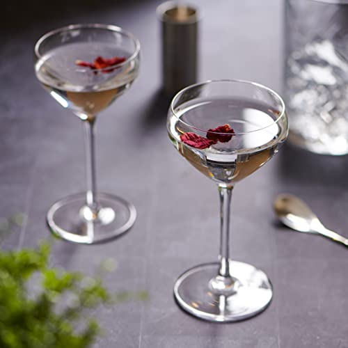 Nick and Nora Coupe Glasses β Martini Cocktail Glasses Set of 4 (5.7 oz) β Elegant Manhattan Glasses for Hosting Parties β Hand-Blown Lead-Free Crystal Cups