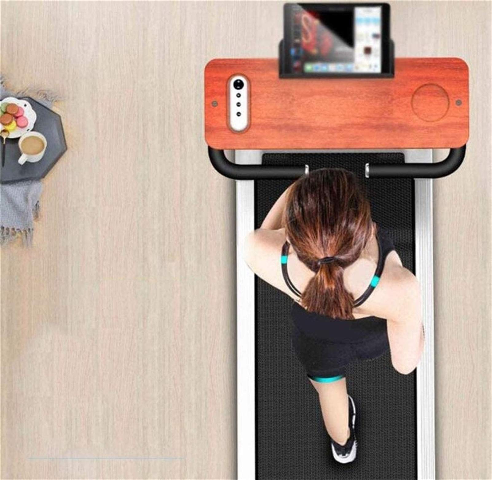 MGIZLJJ Electric Treadmill Household Space Saving Folding and Walking Treadmill