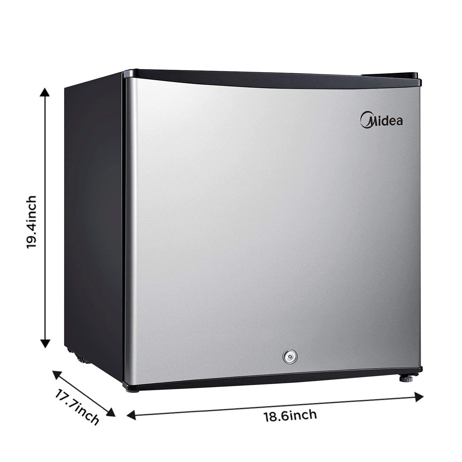Midea MRU01M3ASL Freezer, 1.1 Cubic Feet, Stainless Steel, 30 Pounds