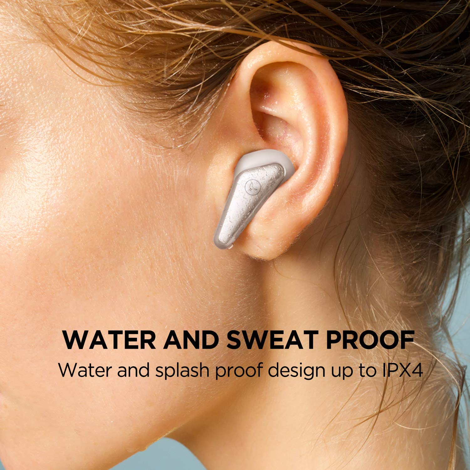 Libratone Track Air True Wireless Earbuds Stylish Design Great Sound,Noise Isolation Earphones, Sweat-Resistant for Workout, Ultral-Light Small, Long Battery Life White