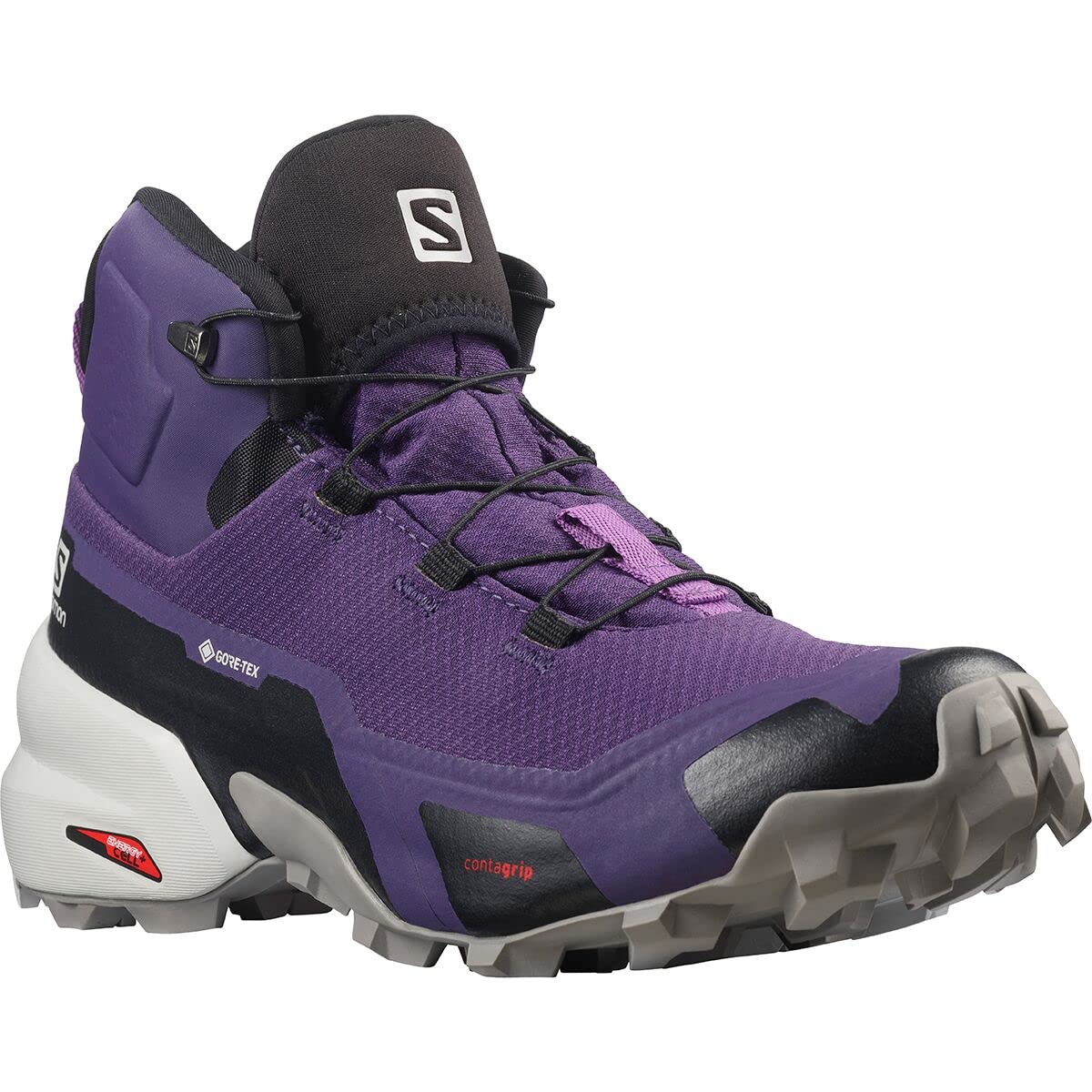 Salomon L414296007.5 Cross Hike Mid GTX W Grape/Frstgy 7.5 Women's