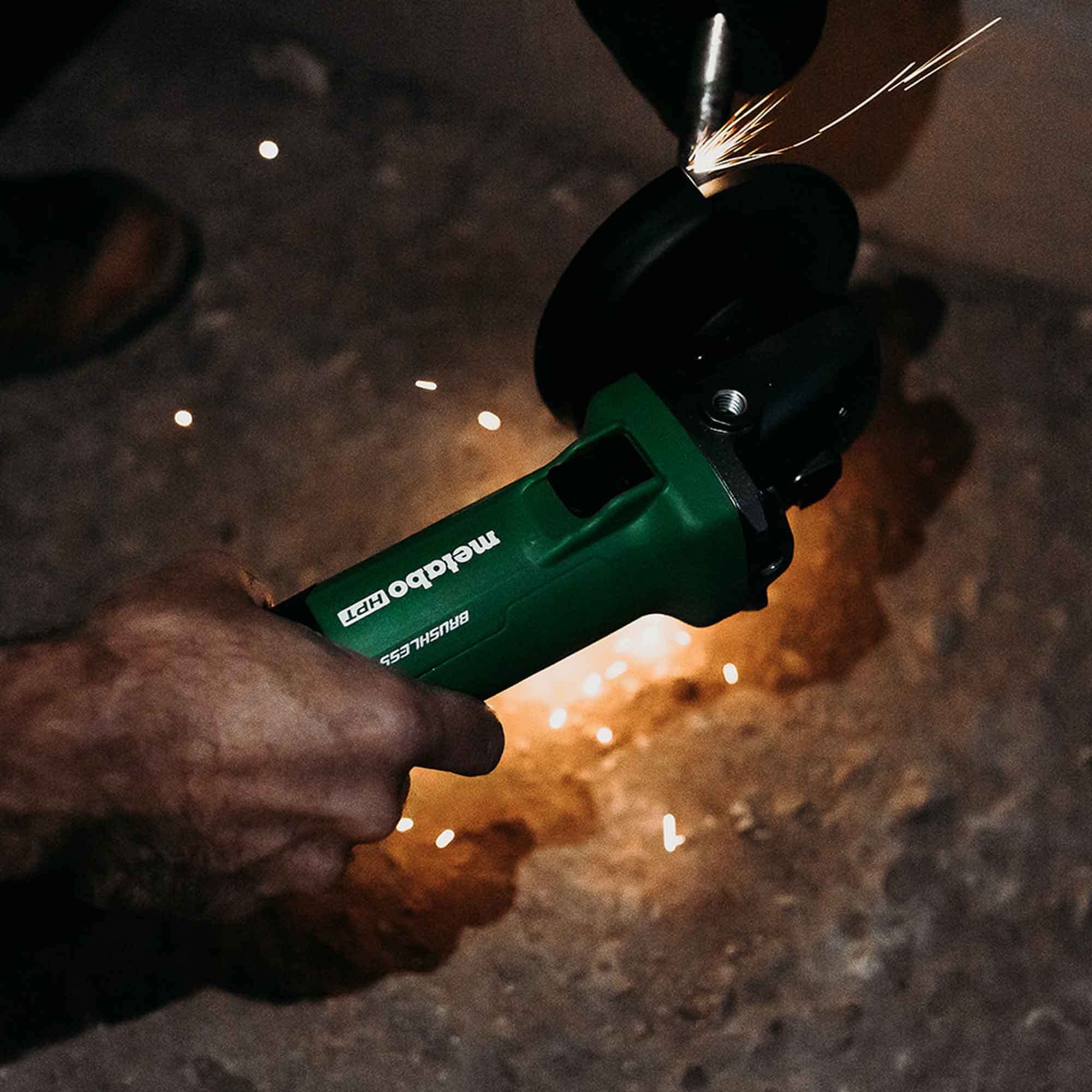 Metabo HPT Angle Grinder | 4-1/2-Inch | AC Brushless | Variable Speed | 12-Amp Motor | 2,800-10,000 Rpm | 1,300W | Slide Switch W/Trigger Lock-On | 1-Year Warranty | G12VE