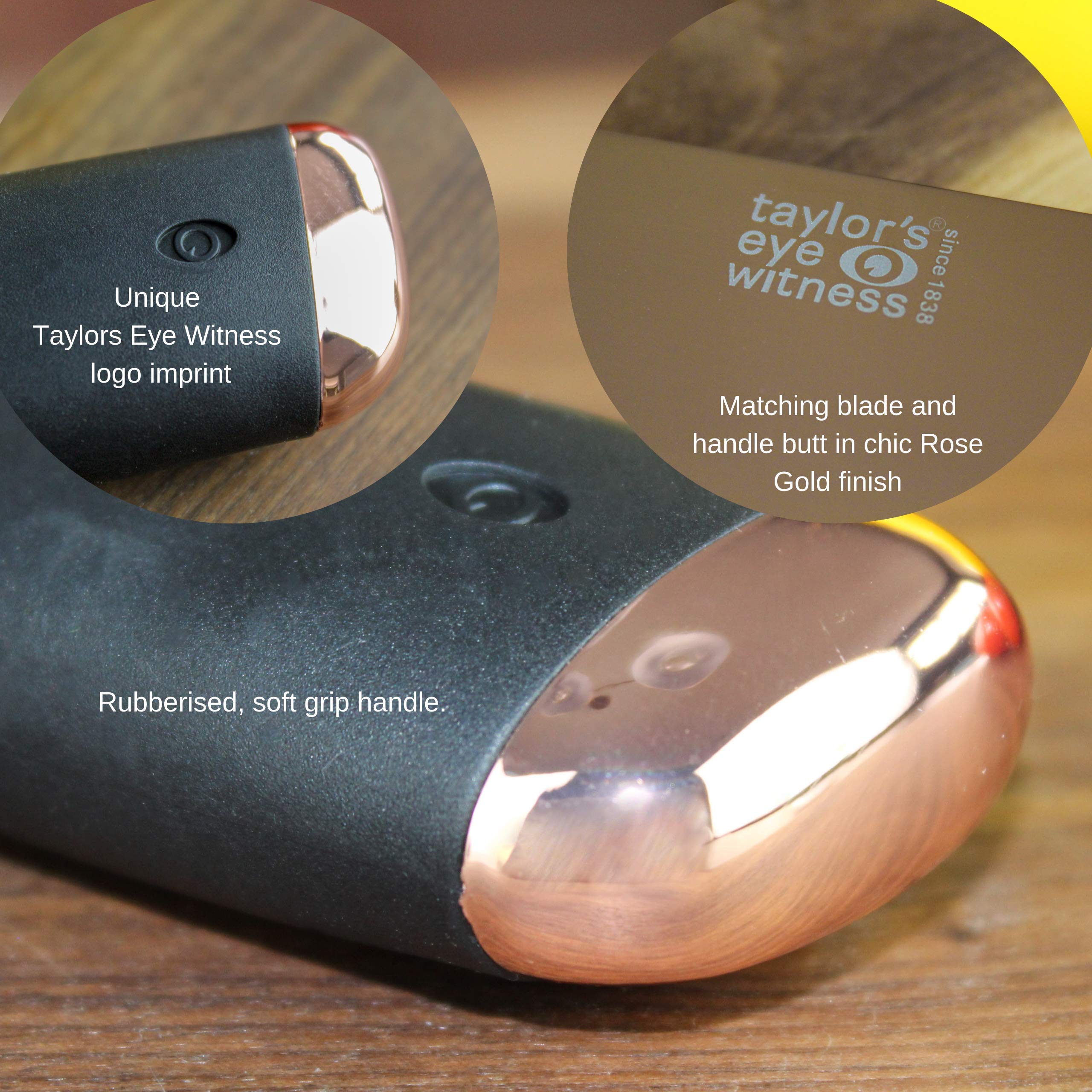 Taylors Eye Witness Juno Chrome 3 Piece Starter Knife Set - Paring, Utility & Santoku Knives. Precision Taper Ground. Strong Over Moulded Handle. 5 Year Guarantee