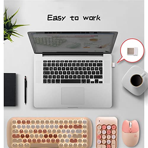 SHUOOFU Bluetooth Dual Wireless Mouse, Cute Women's 2.4G Bluetooth Wireless Mouse with USB Receiver, Ergonomic Mouse Compatible with Laptop, iPad, MacOS, PC, Windows, Android