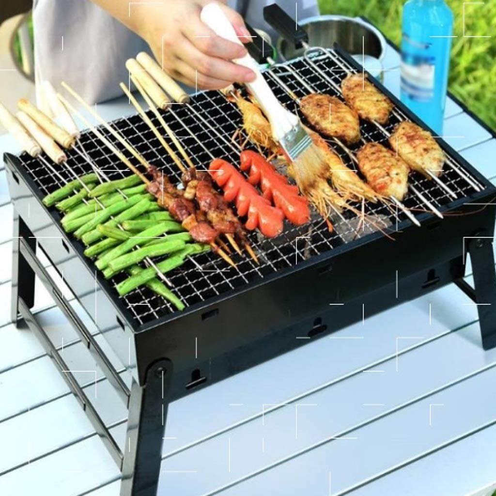 MMLLZEL Freestanding Barbecue Grills Portable BBQ Folding Charcoal Grill Mini barbecue Grills