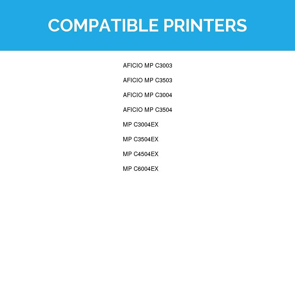 LD Compatible Toner Cartridge Replacement for Ricoh MP C3503 (Cyan, Magenta, Yellow, 3-Pack) Compatible with The following Aficio Printer Model MP C3003