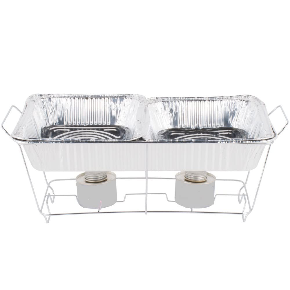 Nicole Fantini Chafing Wire Rack Serving Trays Food Warmer (12), Silver, 23.25 L x 12.13 W x 9.5 H inch