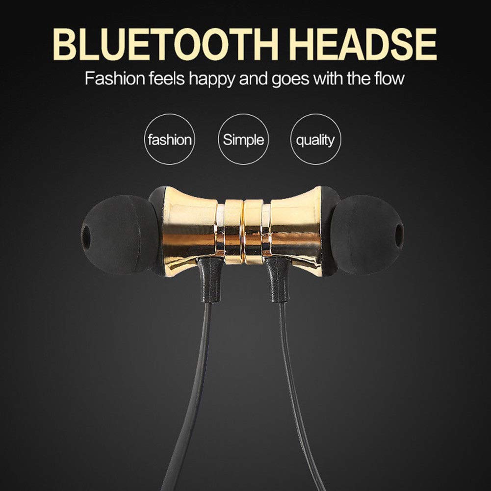 MOHALIKO Wireless Earbuds, Earbuds, Bluetooth 4.2 Headphones, XT11 in-Ear Wireless Bluetooth Sport Magnetic Headset Stereo Music Earphones for Work, Home Office Black