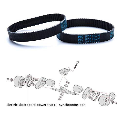 MAYTHON Replacement Belt for Boosted Board Benchwheel Electric Skateboard 225-3M 2pcs (13)