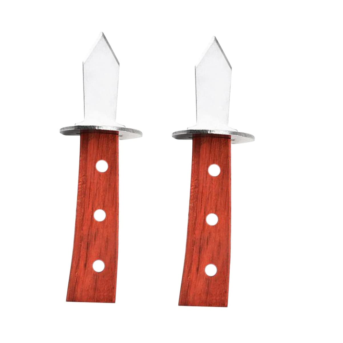 UPKOCH Tools 2pcs Oyster Shucker for Stainless Opener Wood Knives Kits Multifunction Shellfish Seafoods Seafood Steel Cutter Handle Shucking Tool Oysters