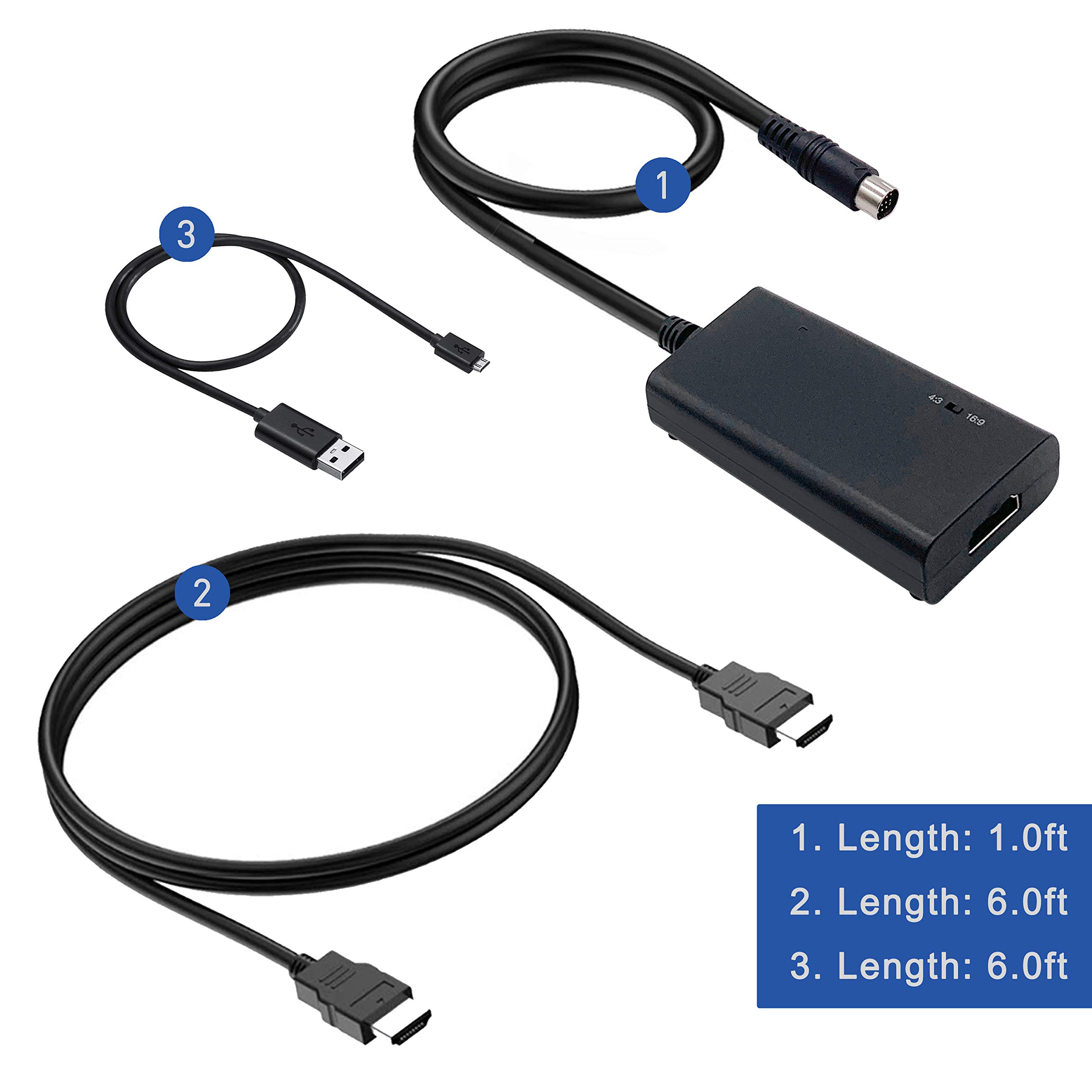 LevelHike HDMI Cable for Sega Saturn -> Stereo Headset Adapter from Zhong