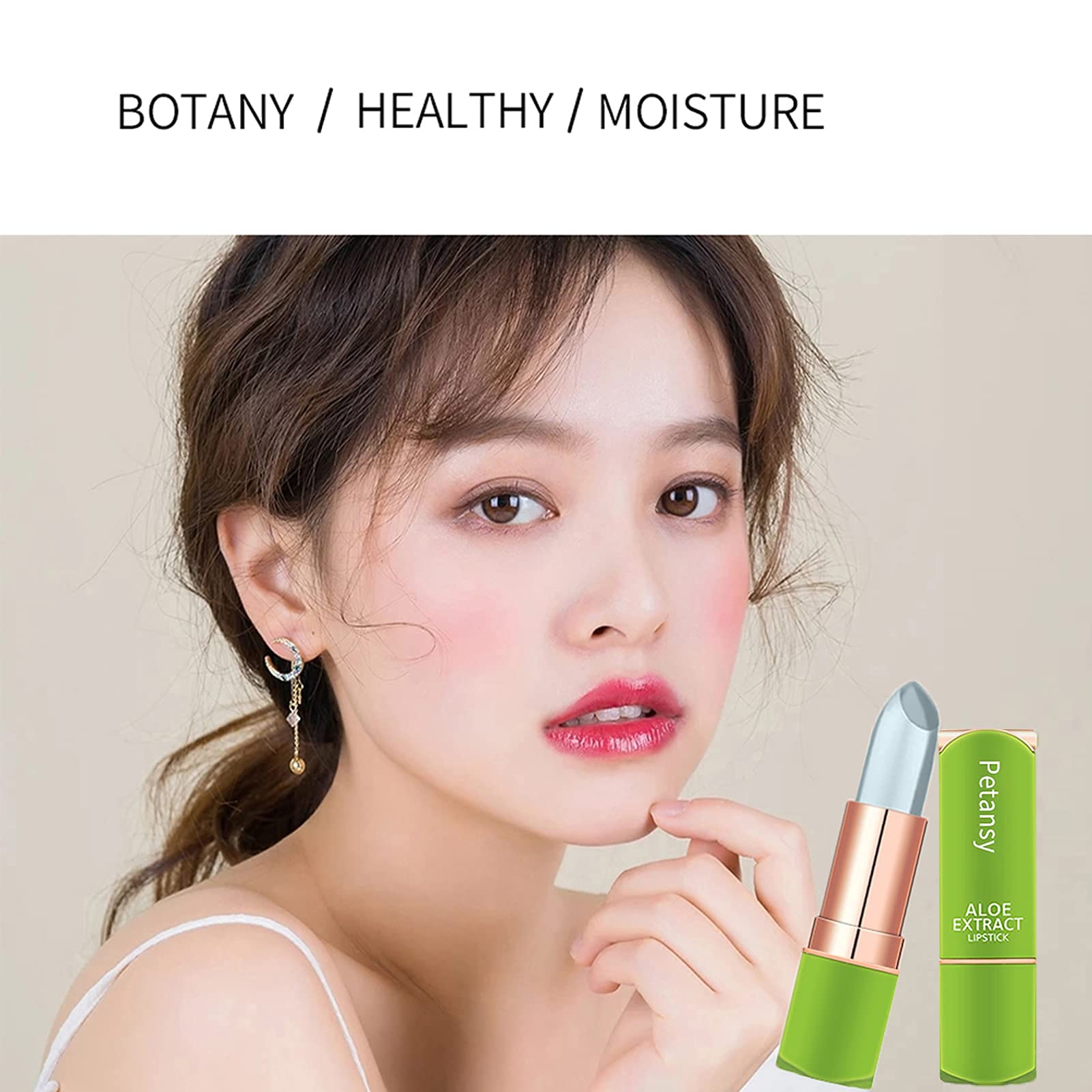 Petansy 3 Packs Aloe Vera Lipstick, Lips Moisturizer Long Lasting Nutritious Lip Balm Magic Temperature Color Change Lip Gloss-Set(A)