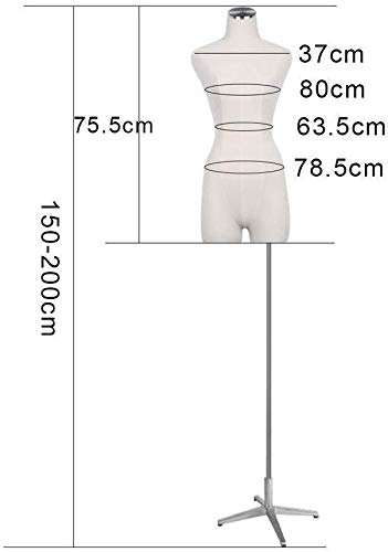 Mannequin Dress Form Torso Mannequin Torso Female Tailors Dummy Mannequin Dressmakers Dummies Fashion Students Display Bust Adjustable for Apparel Jewelry Display Stand (