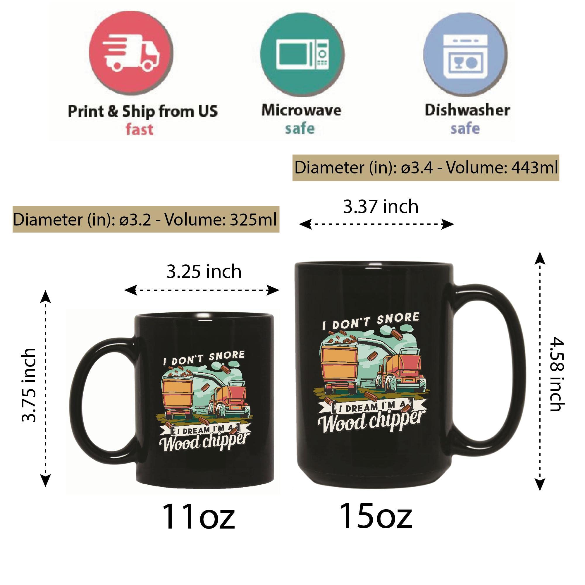 Men s Wood Chipper Inspired Gift The perfect gift for DIY enthusiasts and tools lovers 11oz 15oz Black Coffee Mug