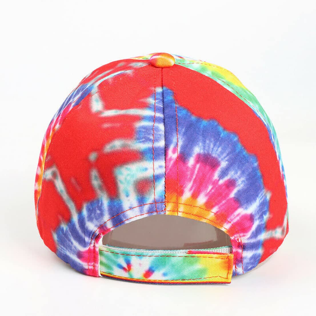 Rainbow Gay Pride Hat for Men Women, Cool Rainbow Tie Dye LGBT Baseball Hat, Red Orange Adjustable Snapback Trucker Hat
