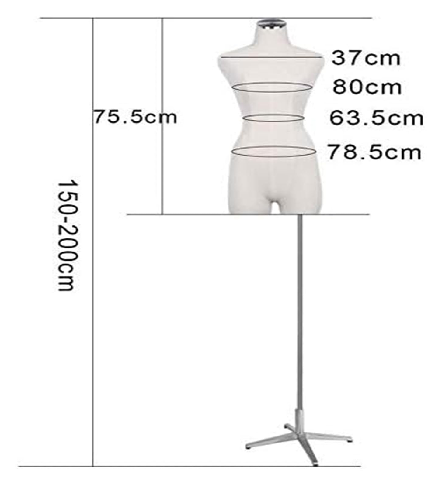 Mannequin Tailors Dummy Dress Form Torso Torso Female Tailors Dummy Dressmakers Dummies Fashion Students Display Bust Adjustable for Apparel Jewelry Display Stand