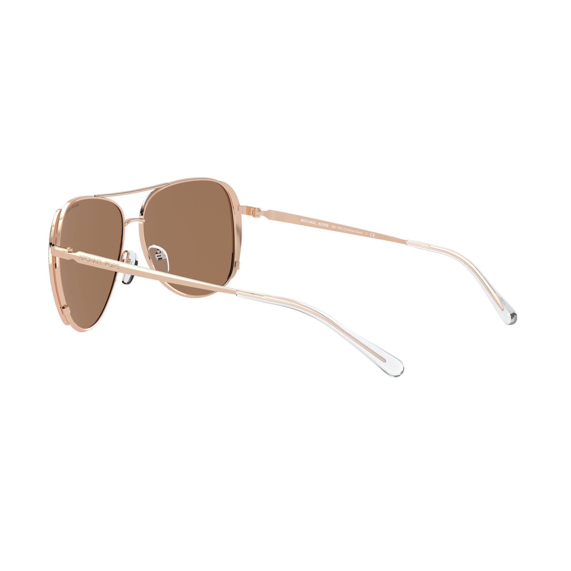 Michael Kors MK1082 Chelsea Glam Rose Gold Frame/Rose Gold Flash Lens One Size