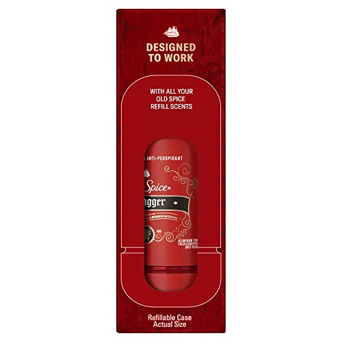 Old Spice Swagger Starter Kit, One Refillable Case, Two Antiperspirant Deodorant Refills, 2 oz each, Total 4 oz