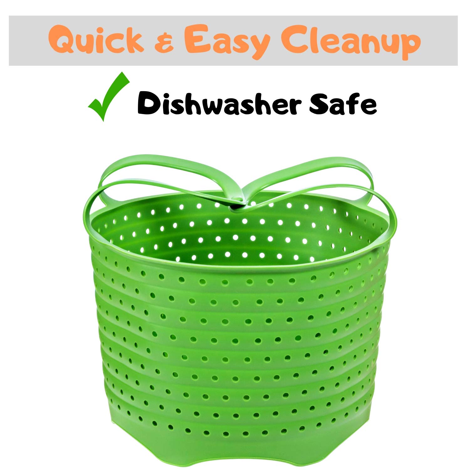 Silicone Steamer Basket | Foldable, Space-Saving | Fits 6,8 Qt Instant Pot and Similar-Sized Pressure Cookers Accessories