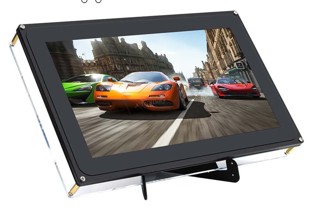XYGStudy 10.1inch IPS 1024×600 Capacitive Touch HDMI Screen LCD (F) with Case, Compatible with All Versions of Raspberry Pi 4/3/2/Zero Model B B+ Jetson Nano PC Game Console Xbox360/Switch etc