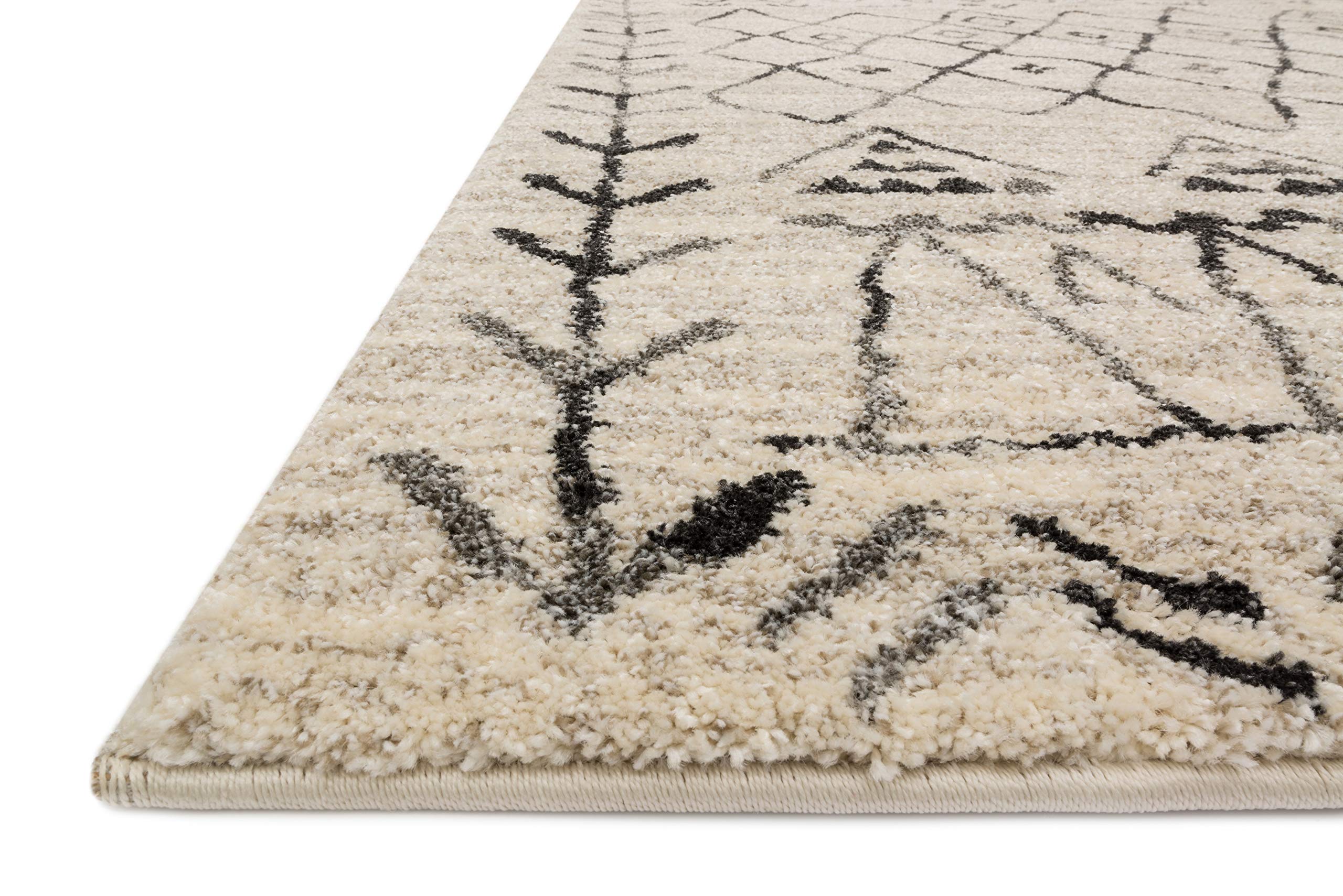Loloi Emory Heather Gray/Black 5'-3" x 7'-7" Area Rug