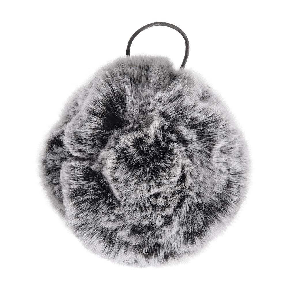 Microphone Furry Windscreen Muff Cover - Blue Yeti Microphone Furry Cover Blue yeti pop Filter Windscreen for Pop Filter (Black White)