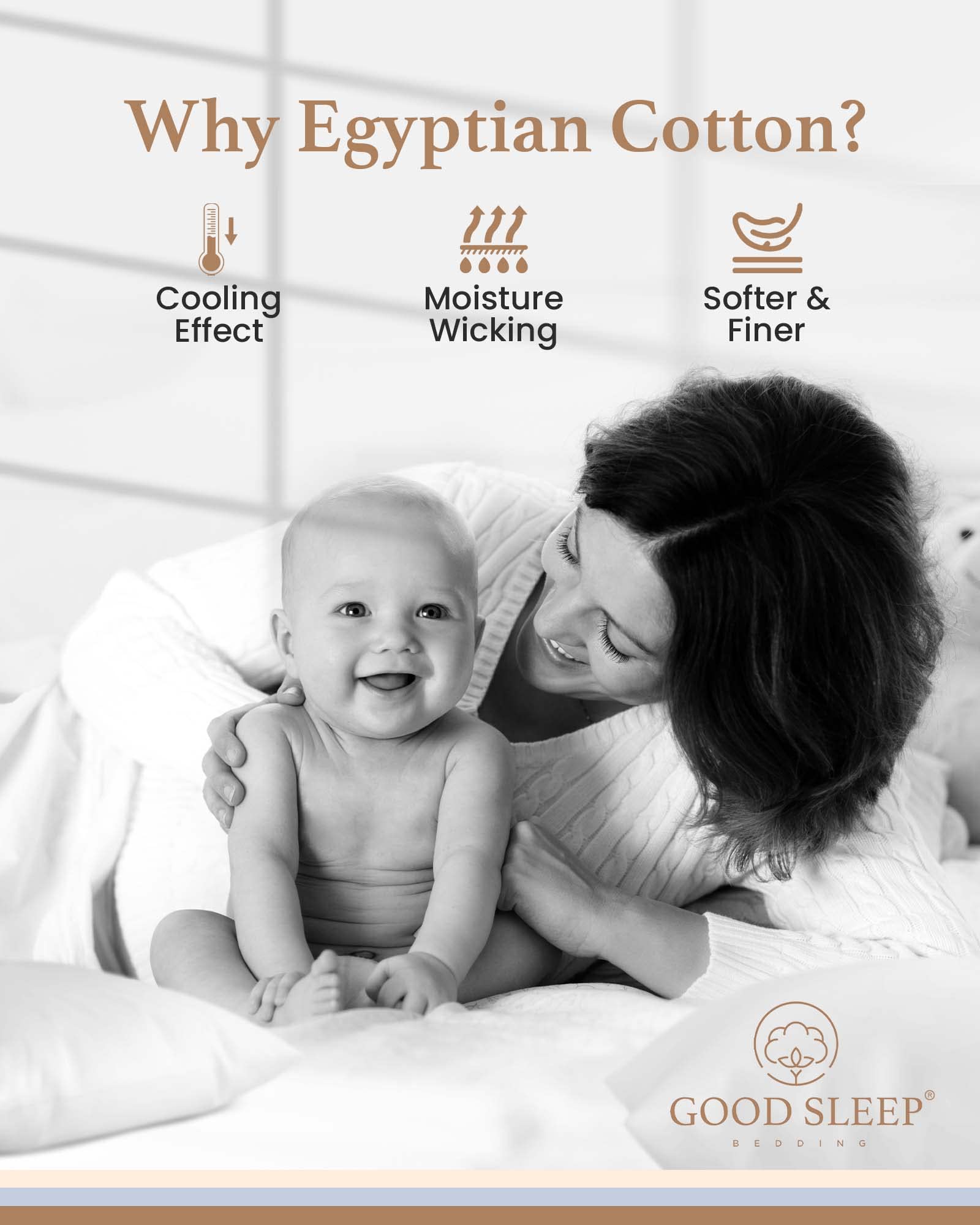 Olympic Queen Sheets Set, 100% Egyptian Cotton, Luxury 600 Thread Count, 4 Pc Super Queen Sheets Sets, Soft & Breathable, Snug Fit, 16" Deep Pocket Fitted Sheet, 2 Pillowcases & 1 Flat Sheet, Taupe