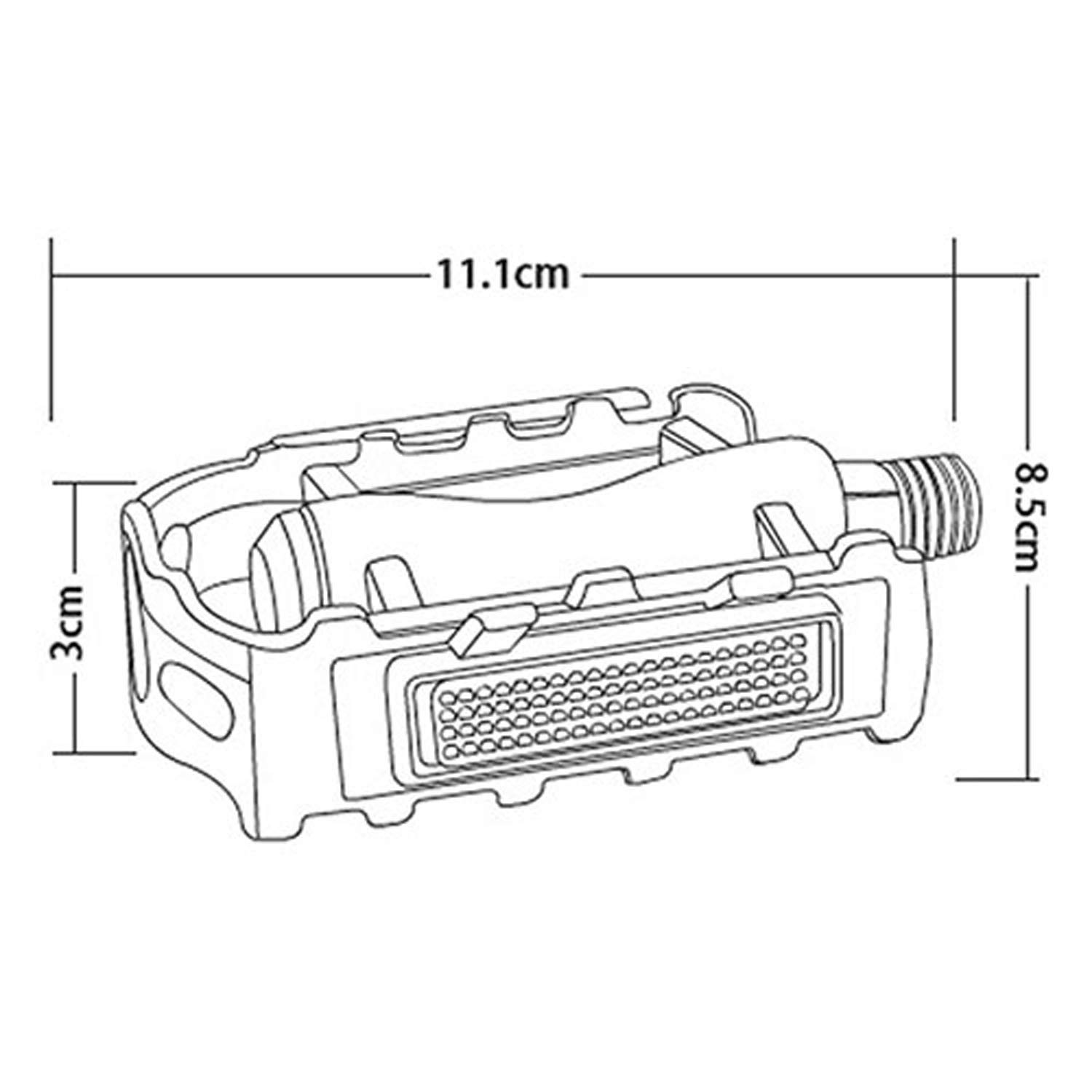 Mordely Bicycle Pedals for Replacement Bike Accessory, Mountain Bicycles Platform Flat Pedal with Anti-Slip Spike, Fits BMX MTB Bike