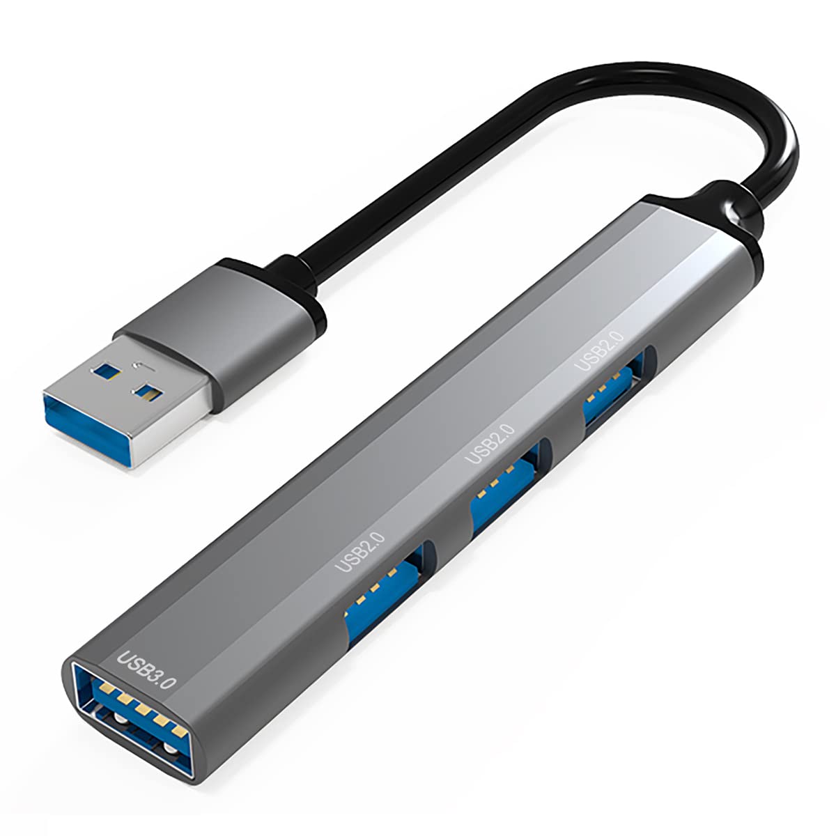 USB 3.0 Hub Extensions, 4-Port USB 3.0 & USB 2.0 Ultra Slim Hub, Portable Multi USB Port HUB for Desktop, Laptop, MacBook, Xbox, PS4, Printer, Flash Drive, Mobile HDD…