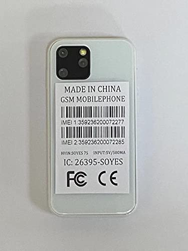 Sudroid Unlocked Mini Smartphone, 2.5 Inch The World's Smallest Cell Phone 3G Network Premium Child Phone Quad Core Small Phone (White)