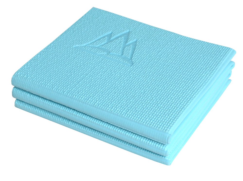 Khataland YoFoMat Kids, Ultra Thick Best Foldable Yoga Mat, Eco Friendly with Travel Bag, 60-Inch, Sky Blue