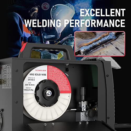 YESWELDER ER70S-6 .035-Inch on 10-Pound Spool Carbon Steel Mig Solid Strong ABS Plastic Spool Welding Wire