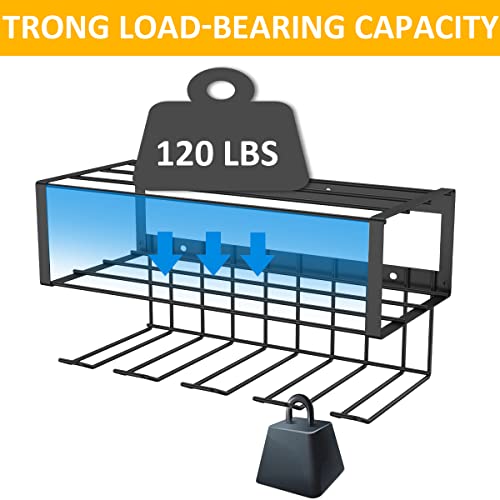 Y2-A Power Tool Organizer Wall Mounted Metal Power Tool Holder Rack Heavy Duty 3-Layer Rustproof Electric Drill Storage Rack Space-saving Power Tool Rack for Garage Workshop Kitchen 16.5 ×6.5 × 4.7in