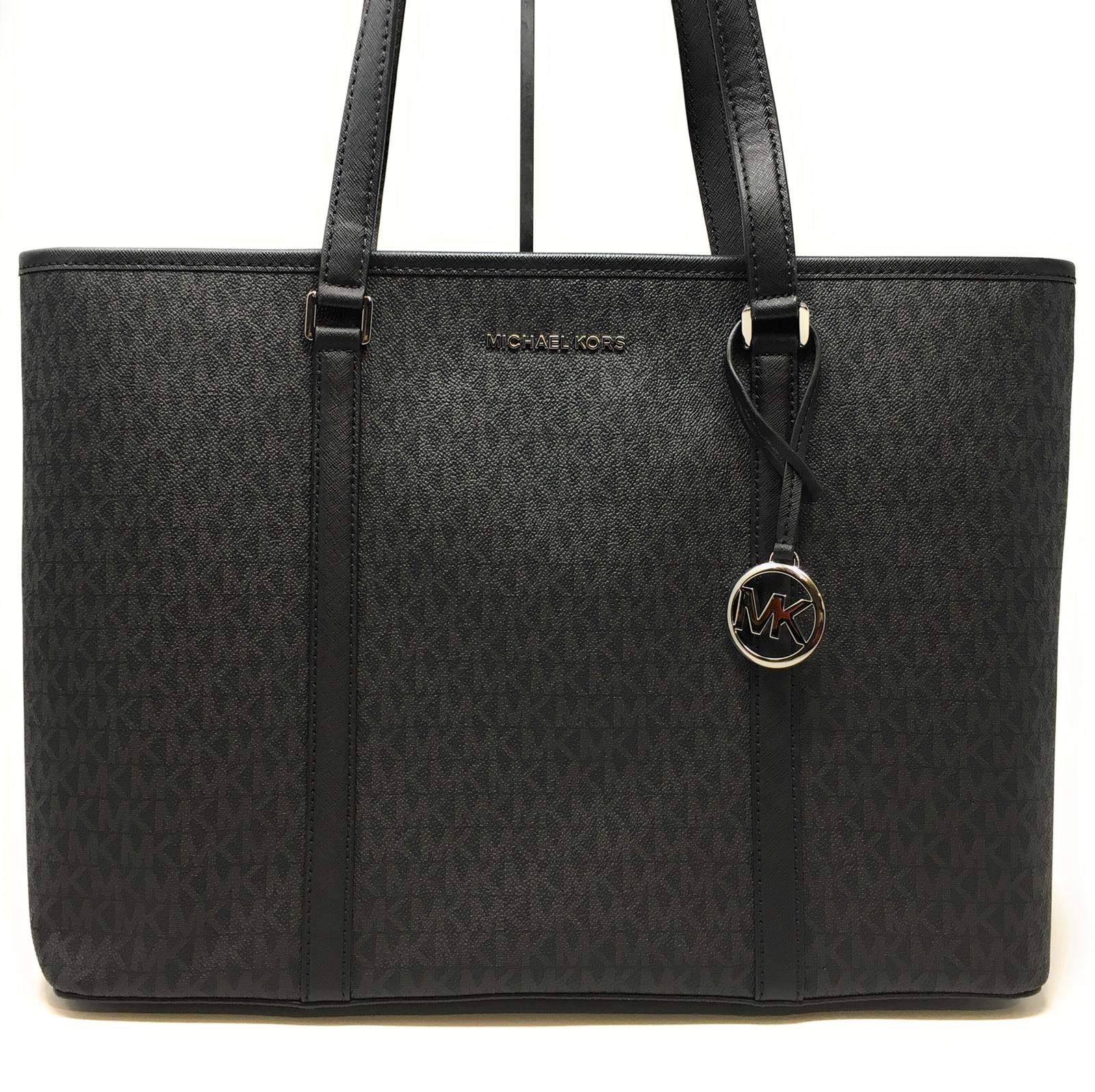 Michael Kors Women's Sady Carryall Shoulder Bag, Black Pvc 2019, One Size