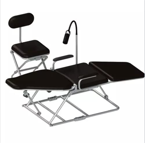 XUX Portable Foldable Chair with LED Exam Light & Tray + Doctor's Stool Nylon Bag