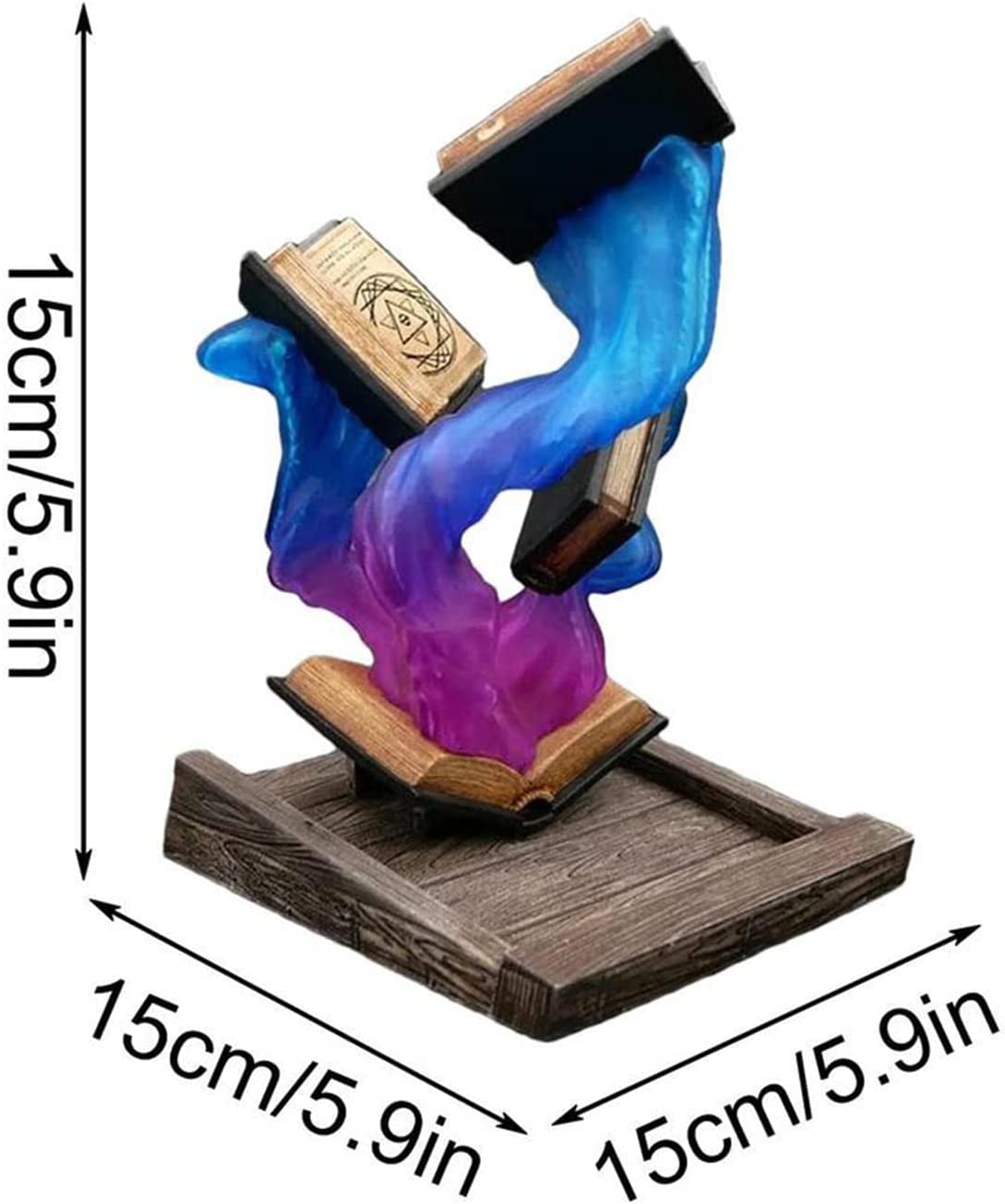 Thyggzjbs Magic Book Dice Tower,Tomes of Magics Dice Tower Magics Dice Tower Big Book Dice Tower Ornaments Clear Ornament Bulbs,Personalized Magic Dice Tower BookCollection (Blue+Purple)