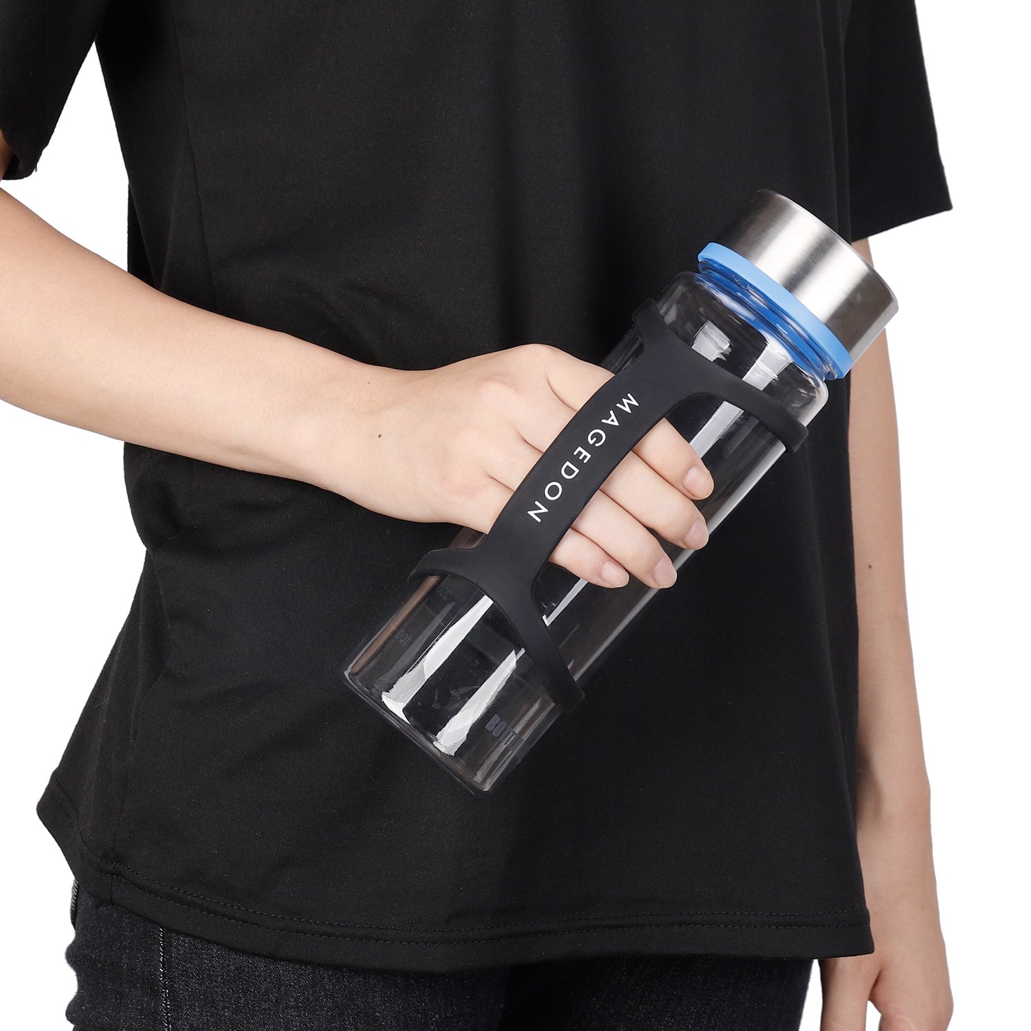 MAGEDON (2 pack) Water Bottle Carrier Grip,Water Handle Grip,Cup Strap, soft band holder strap makes any bottle handheld. For Running Bike, gym or jogging