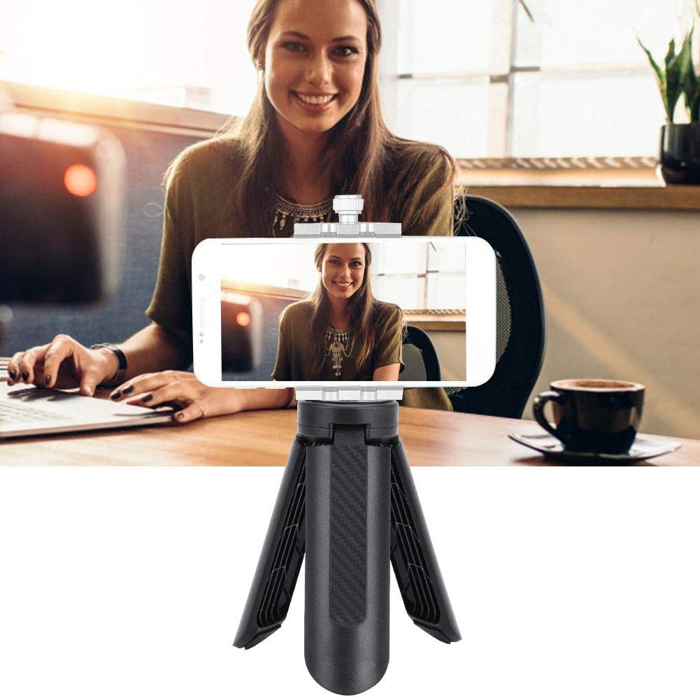 Mini Table Tripod, Portable Folding 1/4'' Screw Smart Phones Action Camera Tripod Accessory for GoPro for Phone