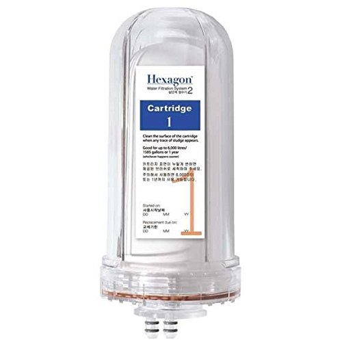 Valued Trade Hexagon Alkaline Water Filtration System 2 Cartridge 1,2 & 3 (Full Set of 3)