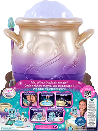 Magic Mixies Magical Misting Cauldron with Interactive 8 inch Blue Plush Toy and 50+ Sounds and Reactions, Multicolor