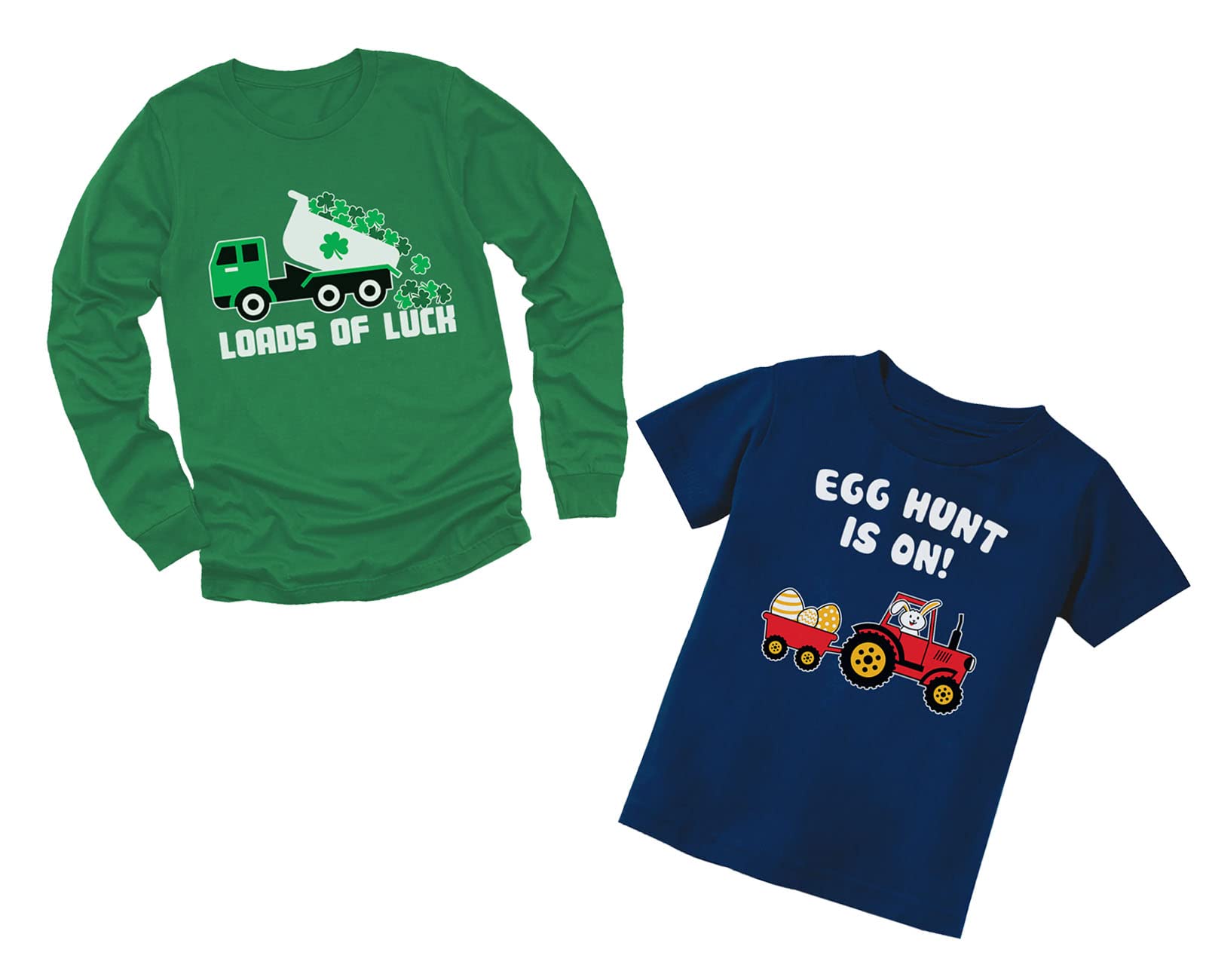 Tstars St Patricks Day Shirt Easter Shirt Loads of Luck Egg Hunt Tractor Toddler Easter Patrick Set 4T