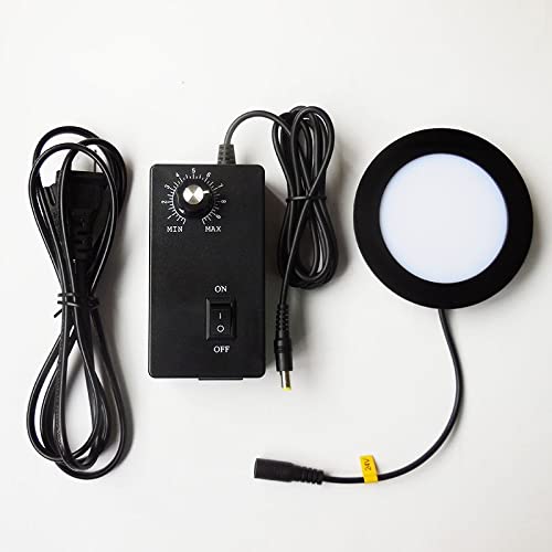 ZTBH Microscope Accessories Kit 50-75mm Stereo Microscope Bottom Light Lamp, Round Light Source, LED Backlight Illuminator AC90V-240V Microscope Slides (Magnification : 70mm)