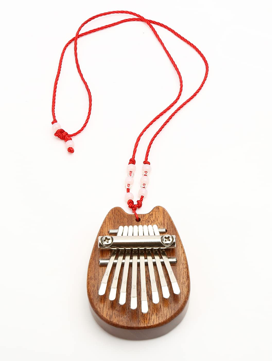 OMUU Mini Kalimba Thumb Piano, Solid Wood 8-Key Finger Piano With Lanyard, Portable Marimba Music Thumb Piano, The Best Gift for Novices.