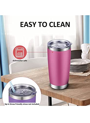 LEYU Rambler 20 oz Stainless Steel Vacuum Insulated Tumbler Coffee Mug/Cup Black color with Lid
