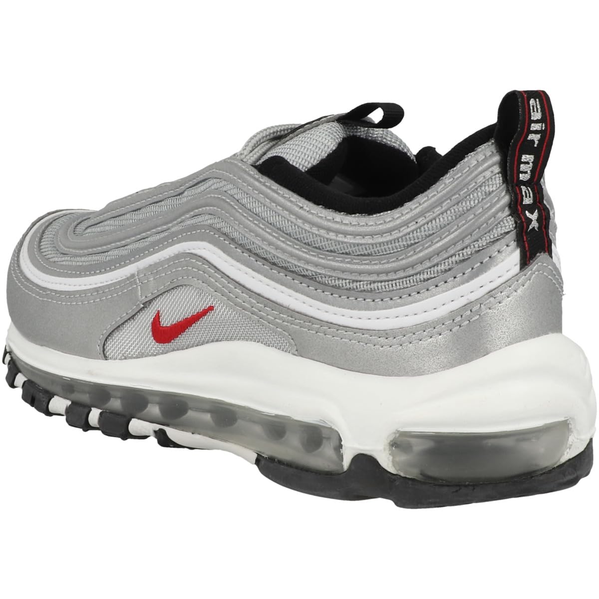 Nike Women's Sneaker, Silver Metallic University Red White Black, 9