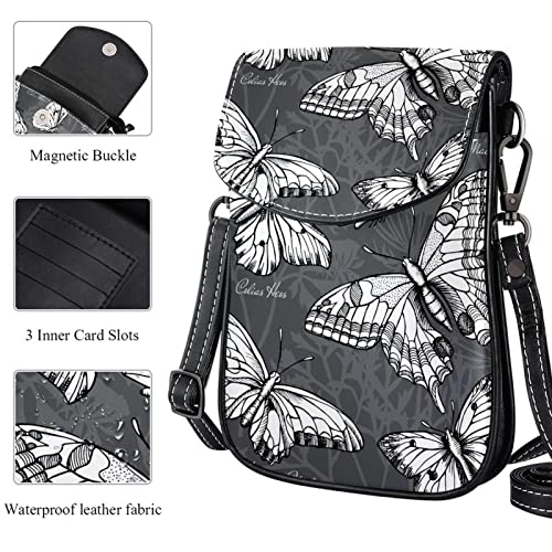Small Crossbody Bag Butterfly Cell Phone Purse Wallet