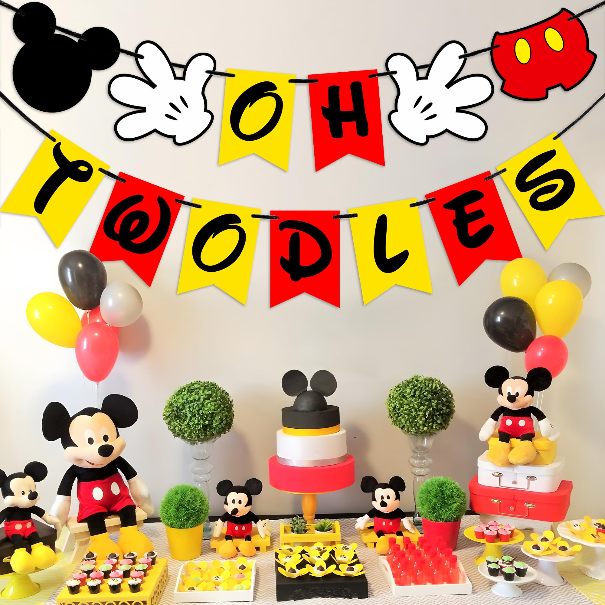 Oh Twodles Banner for Mouse Birthday Party Decorations 2nd Birthday Decorations Banner Oh Twodles Birthday Party Supplies Boy