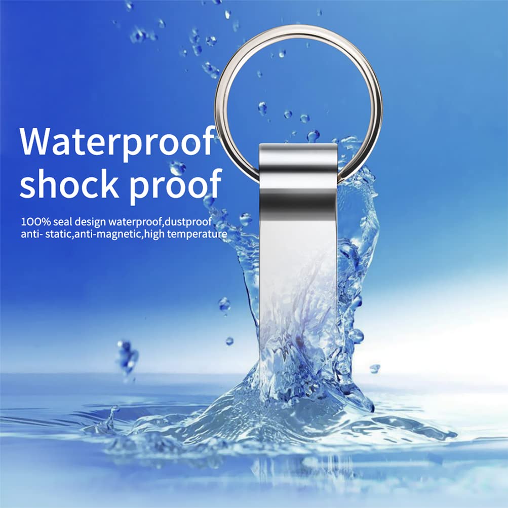 USB Flash Drive 64GB Thumb Drive 2 Pack USB Stick USB 2.0 Waterproof High Speed Metal Memory Stick with Keychain for PC/Computer Storage and Backup